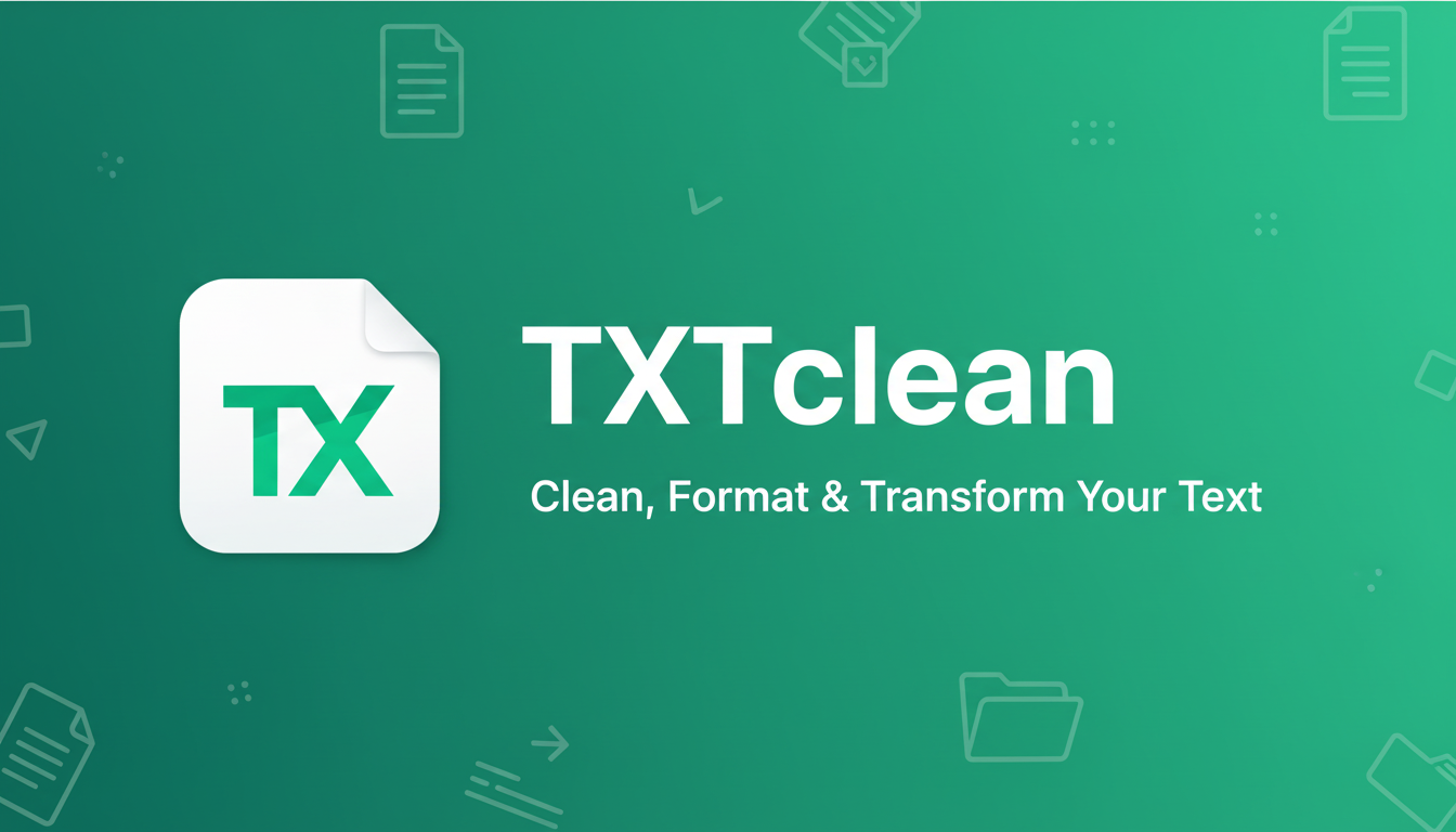 TXTclean - Free Online Text Cleaning Tools